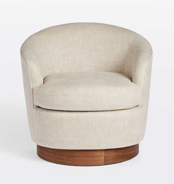 Roslyn Leather Swivel Chair | Rejuvenation