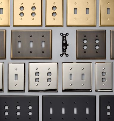 Lewis Single Push-Button Switchplate | Rejuvenation