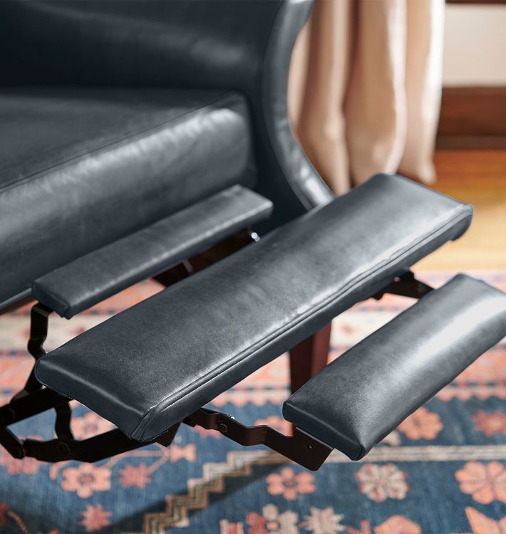 Clinton Modern Wingback Leather Recliner Chair | Rejuvenation
