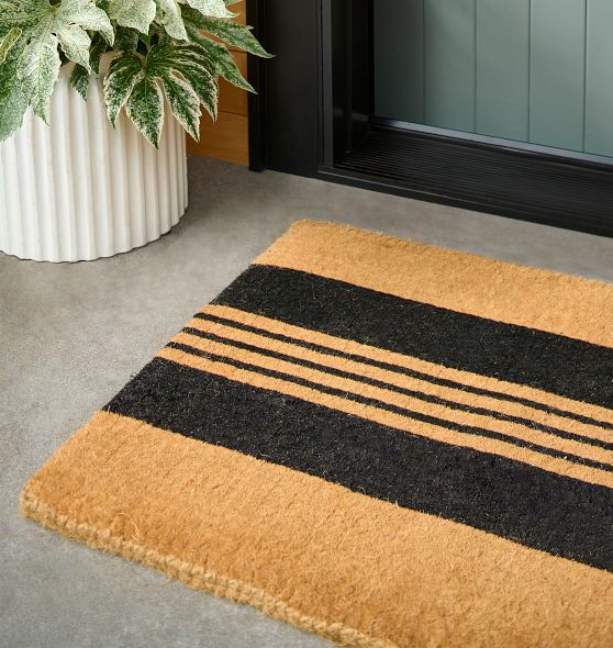 Horizontal Stripe Coir Doormat | Rejuvenation