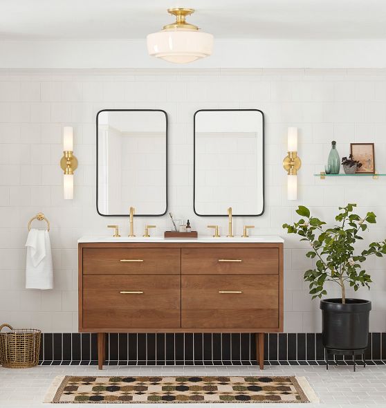 Rounded Rectangle Metal Framed Mirror | Rejuvenation