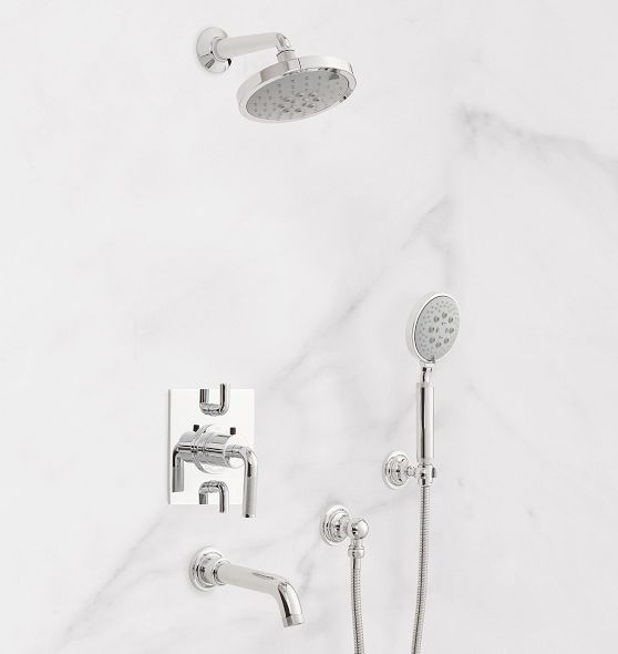 Descanso Thermostatic Shower & Tub Set with Handshower | Rejuvenation