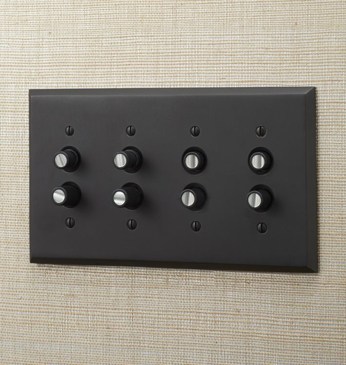 Lewis Quad Push-Button Switchplate | Rejuvenation
