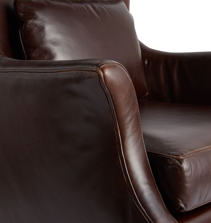 Clinton Modern Wingback Leather Chair | Rejuvenation