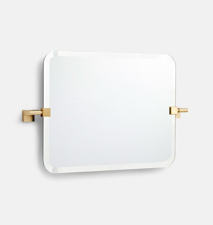Meadows Frameless Rounded Rectangle Pivot Mirror | Rejuvenation