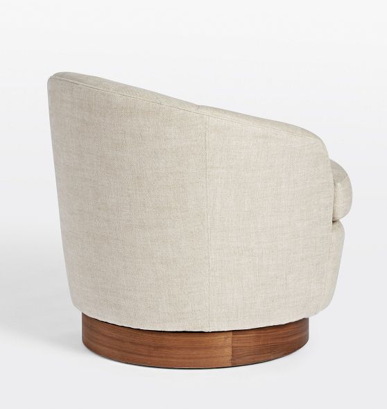 Roslyn Leather Swivel Chair | Rejuvenation