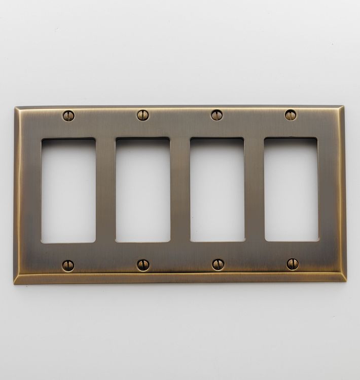 Lewis Quad GFCI Switchplate | Rejuvenation