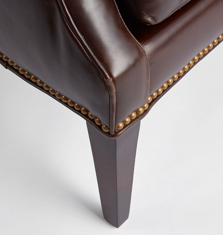 Clinton Modern Wingback Leather Chair | Rejuvenation