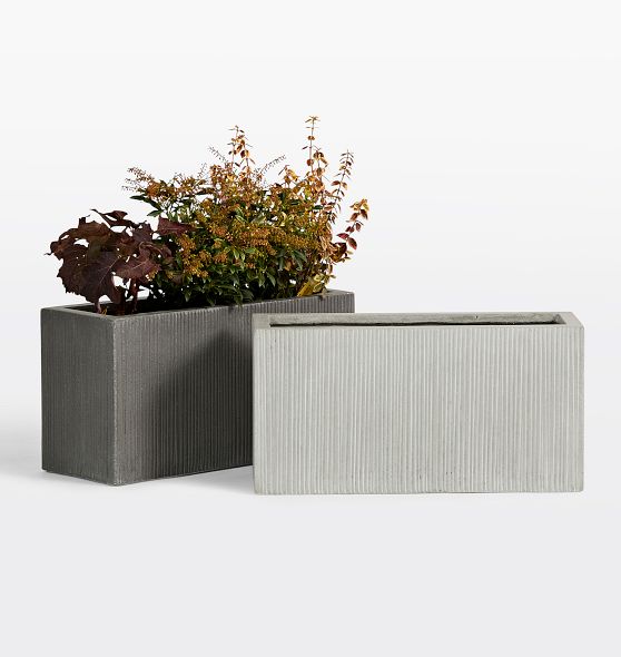 Modern Textured Rectangle Planter | Rejuvenation
