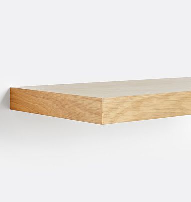 OPEN BOX Floating Wood Shelf with 2" Height, 12"D x 36"W - White Oak ...