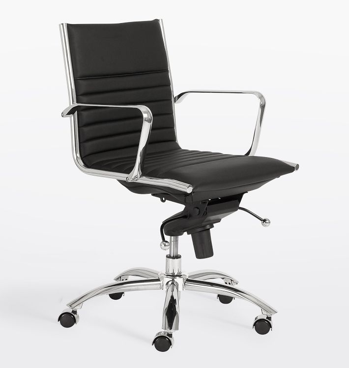 Dirk Low Back Swivel Office Arm Chair | Rejuvenation