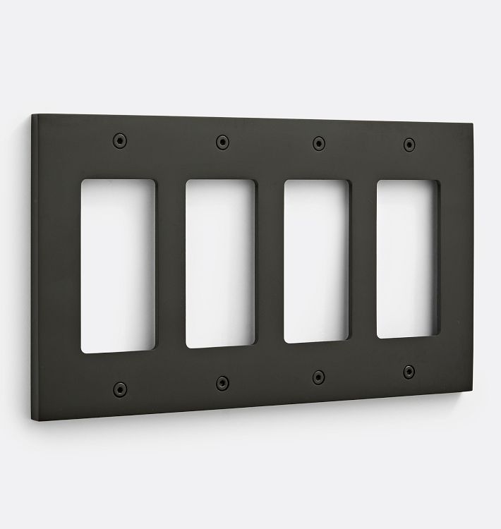 Fenton Quad GFCI Switchplate | Rejuvenation