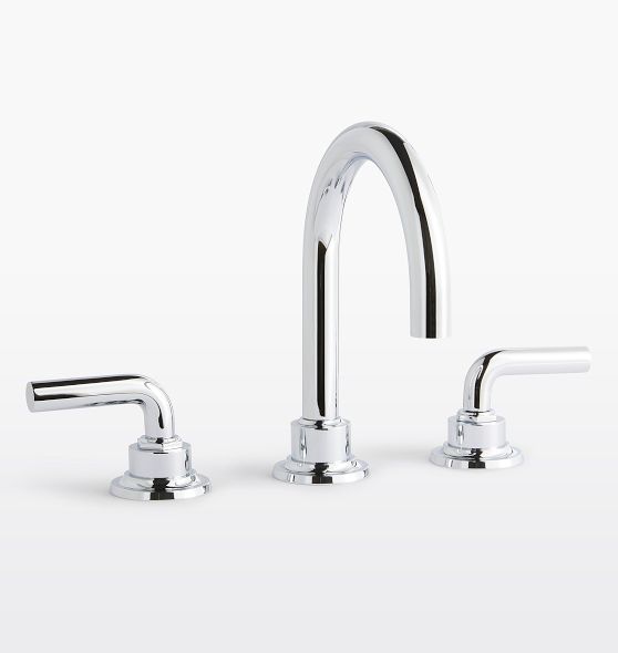 Descanso Tall Spout Smooth Lever Widespread Bathroom Faucet | Rejuvenation