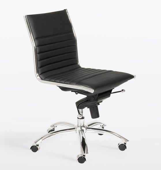 Dirk Low Back Swivel Office Armless Chair | Rejuvenation