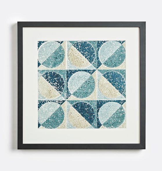 Framed Geometric Block Print Wall Art | Rejuvenation