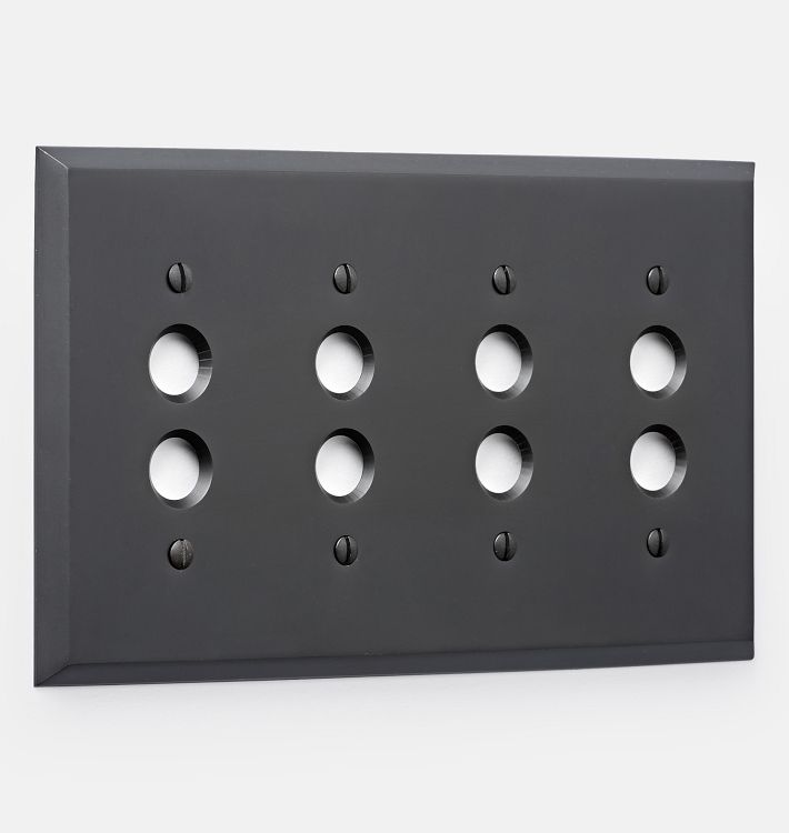 Lewis Quad Push-Button Switchplate | Rejuvenation