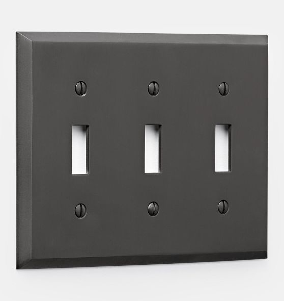Lewis Triple Toggle Switchplate | Rejuvenation