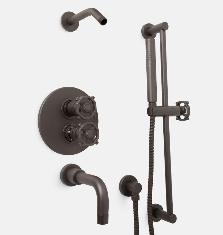 Tolson Thermostatic Tub & Shower Set With Handshower | Rejuvenation