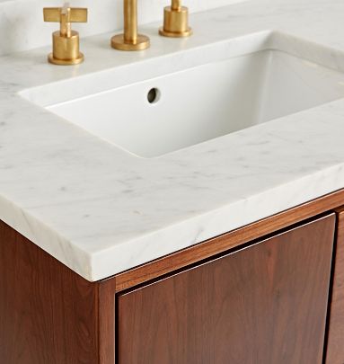 Warrenton Walnut Double Vanity | Rejuvenation