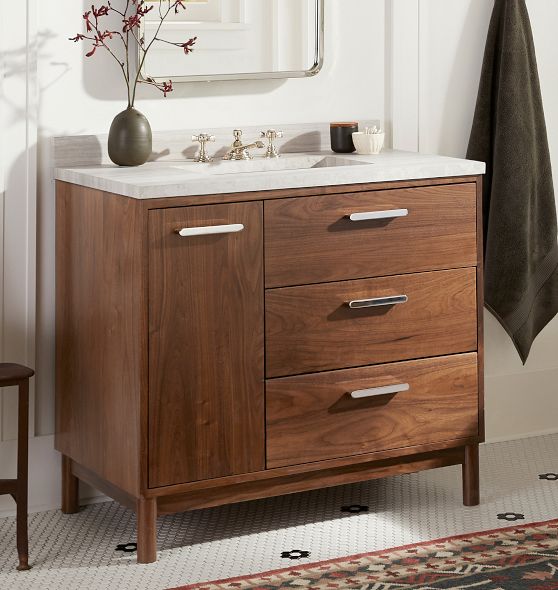Warrenton Walnut Single Vanity | Rejuvenation