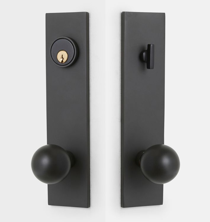 Irving Brass Knob Tube Latch Set Exterior Door Hardware Tube Latch Set ...