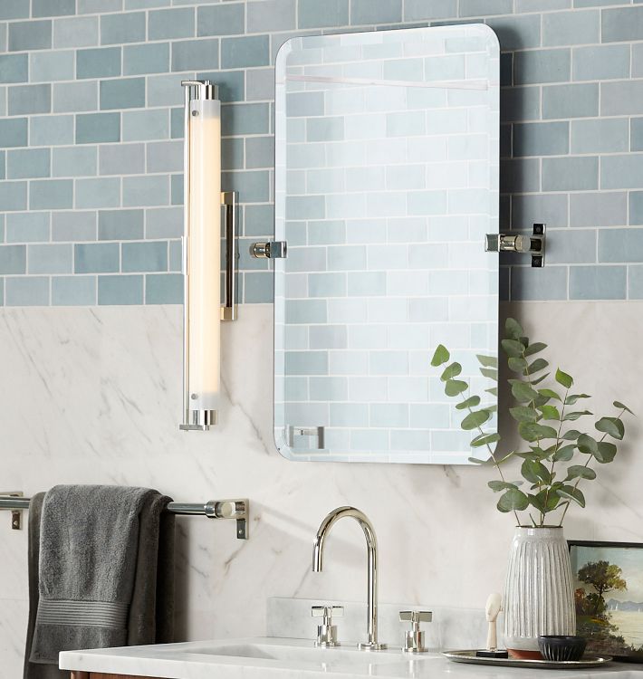 West Slope Frameless Rounded Rectangle Pivot Mirror | Rejuvenation