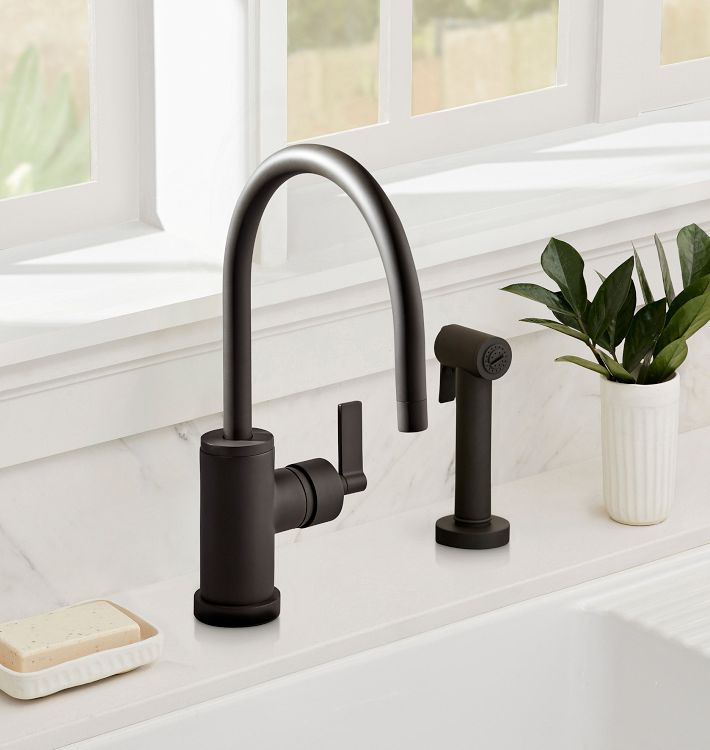 West Slope Lever Handle Single Hole Kitchen Faucet | Rejuvenation