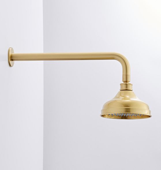 14-1/4" Wall Mount Shower Arm with 6" Shower Head | Rejuvenation