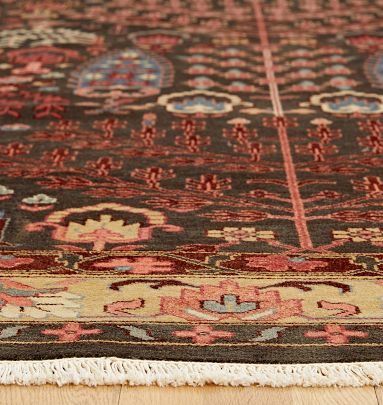 Alderwood Charcoal & Pink Hand-Knotted Rug | Rejuvenation