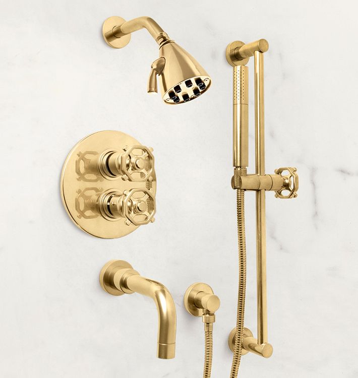 Tolson Thermostatic Tub & Shower Set With Handshower | Rejuvenation