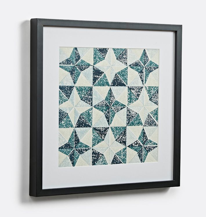 Framed Geometric Block Print Wall Art | Rejuvenation