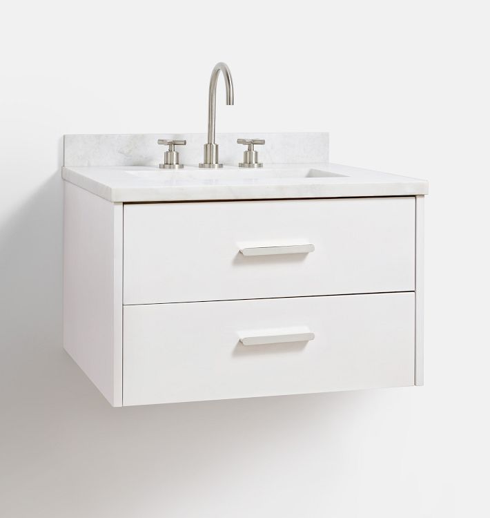 Geneva 27" Wall Mount Primed Powder Vanity | Rejuvenation