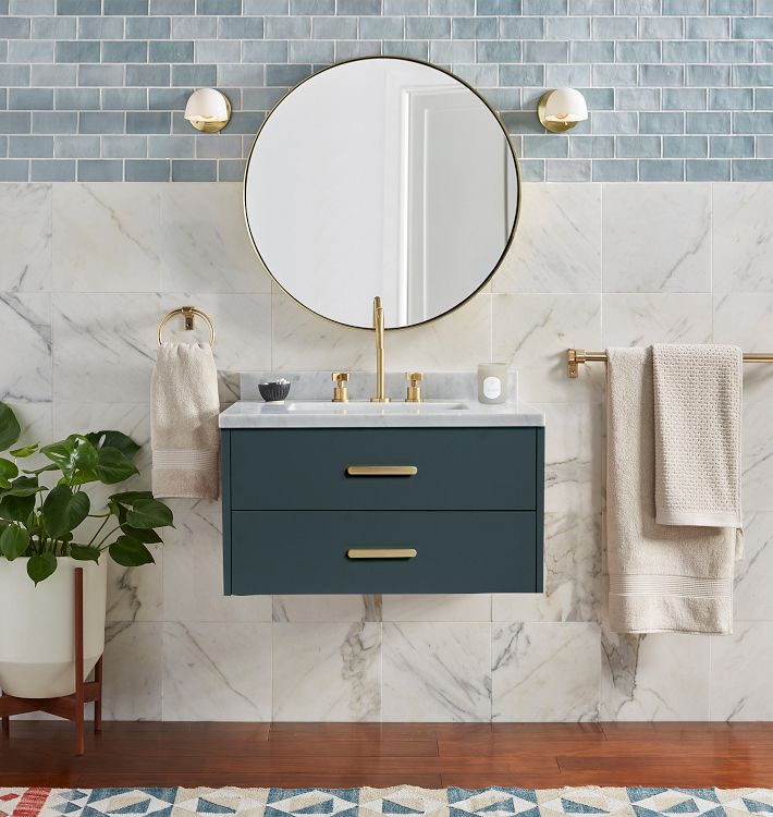 Geneva 27" Wall Mount Primed Powder Vanity | Rejuvenation