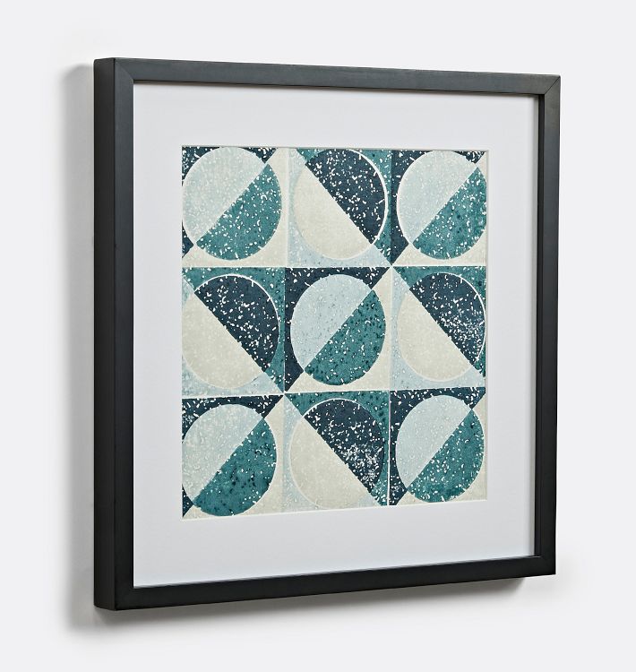 Framed Geometric Block Print Wall Art | Rejuvenation