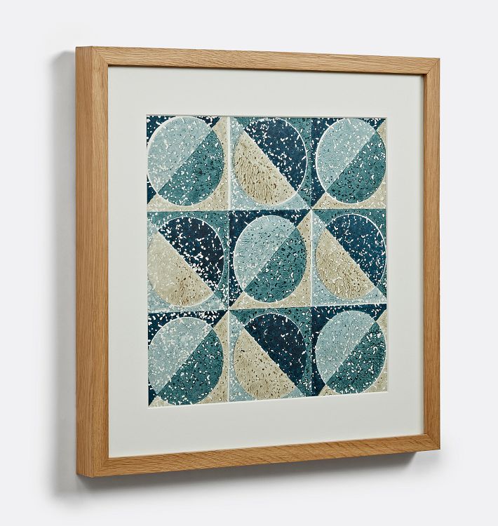 Framed Geometric Block Print Wall Art | Rejuvenation