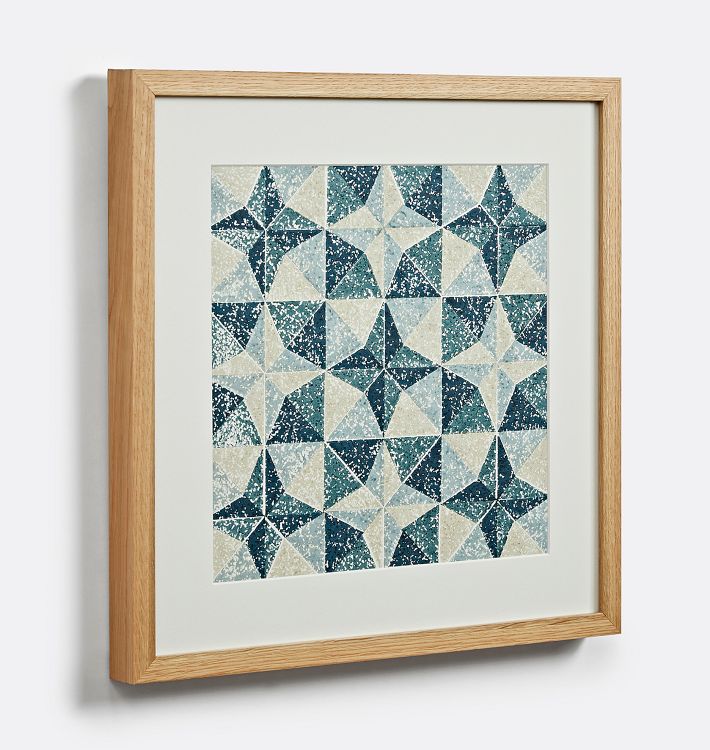 Framed Geometric Block Print Wall Art | Rejuvenation