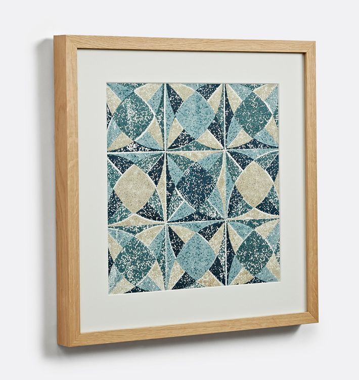 Framed Geometric Block Print Wall Art | Rejuvenation