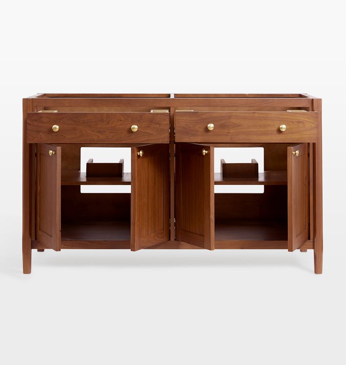 Ladd 60" Walnut Double Vanity | Rejuvenation