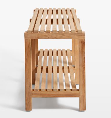 Adela Teak Shower Bench | Rejuvenation