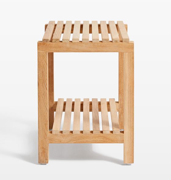 Adela Teak Shower Bench | Rejuvenation