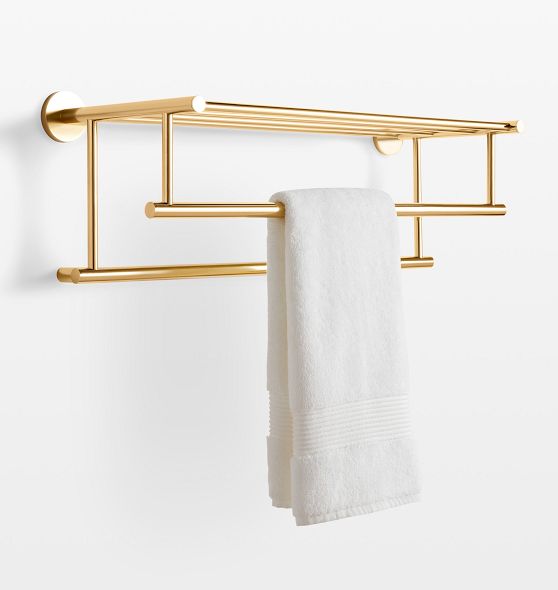 Riley 24" Train Rack with Double Towel Bars | Rejuvenation