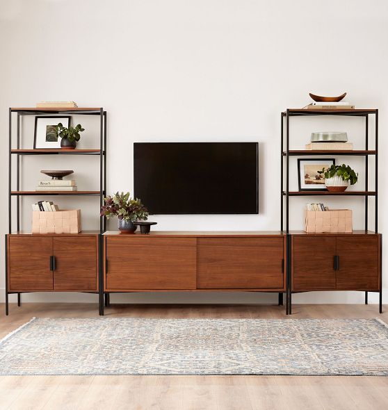 Burton Walnut Media Console | Rejuvenation