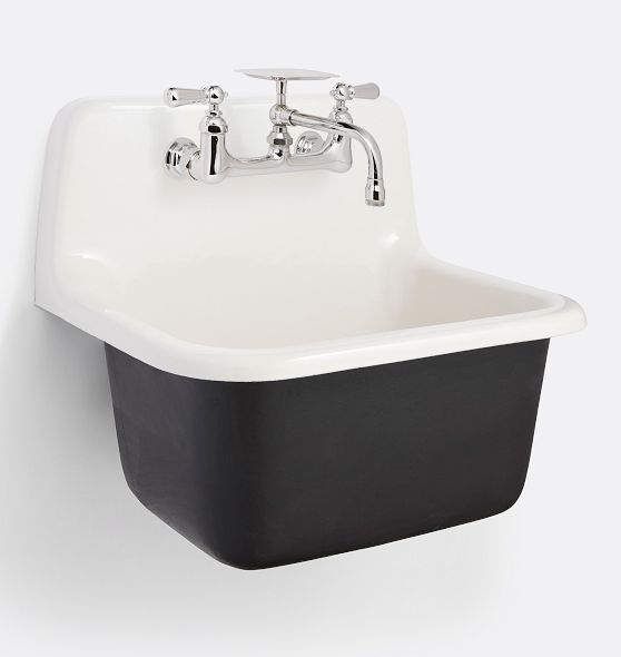 Grizzly Cast Iron Utility Sink with Drain | Rejuvenation