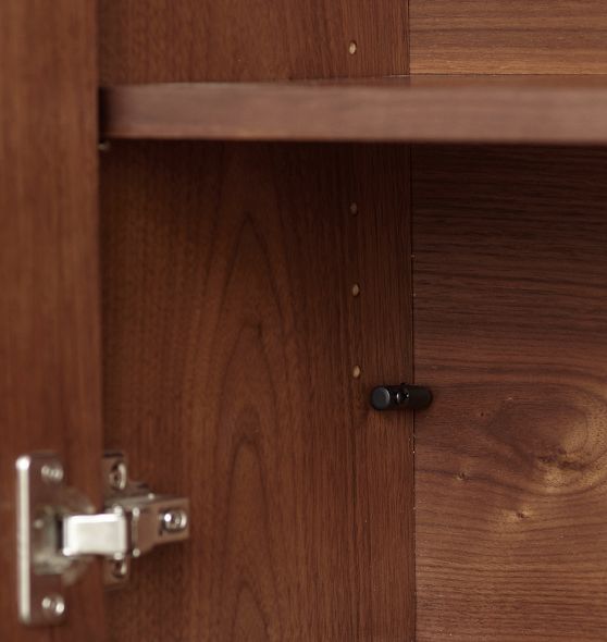 Hart Modular Walnut Shelving Unit with Cabinet | Rejuvenation