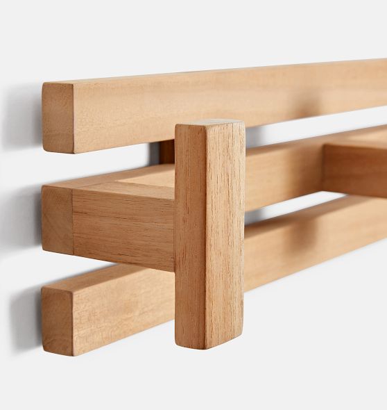 Adela Teak Hook Rack | Rejuvenation