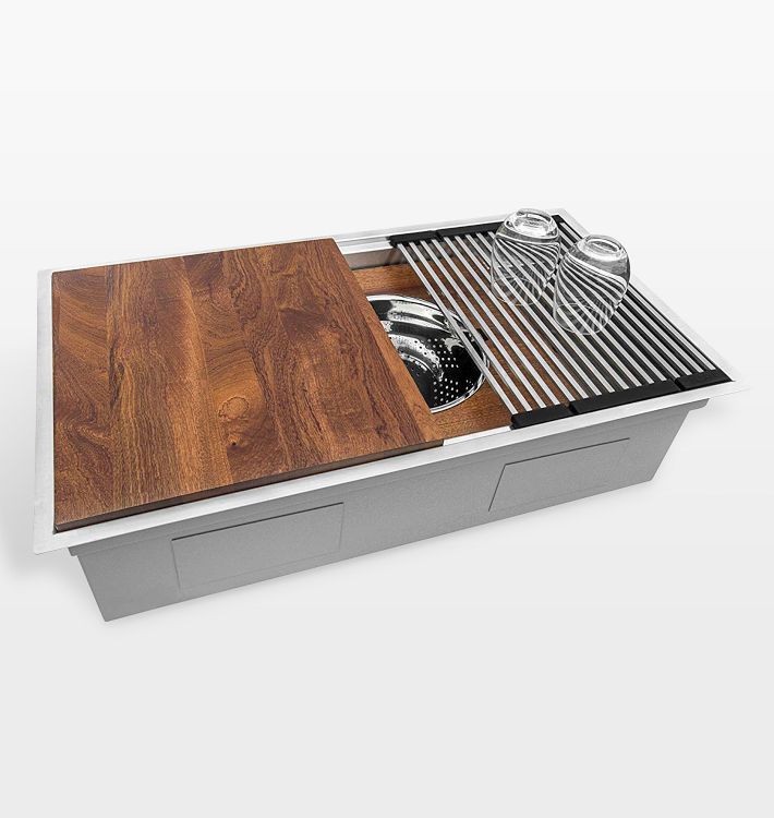 Catlan Stainless Steel Single Kitchen Sink With Accessories | Rejuvenation