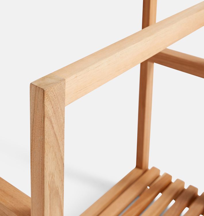 Adela Teak Standing Towel Rack | Rejuvenation