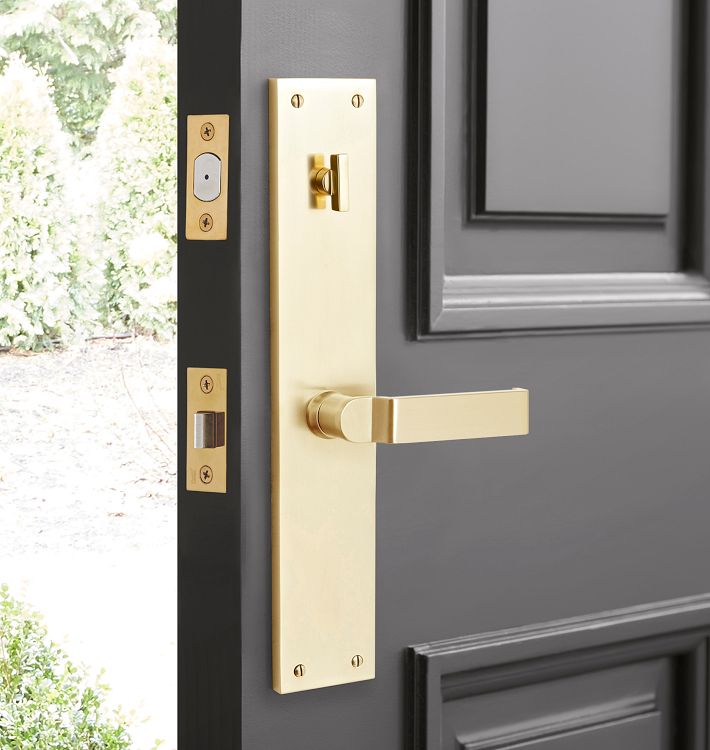 Tabor Lever Exterior Door Hardware Tube Latch Set | Rejuvenation