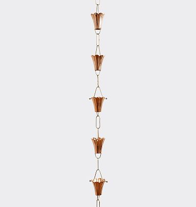 Fluted Flower Rain Chain | Rejuvenation