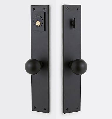 Tabor Ball Knob Exterior Door Hardware Tube Latch Set | Rejuvenation
